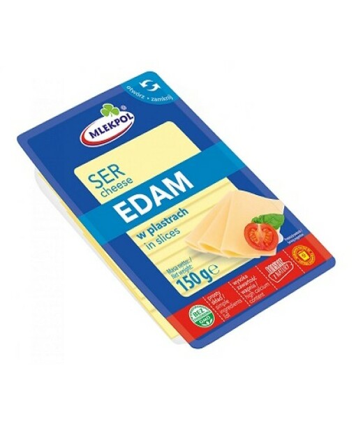 MLEKPOL SLICED EDAMSKI 150G – Kasa Beeston