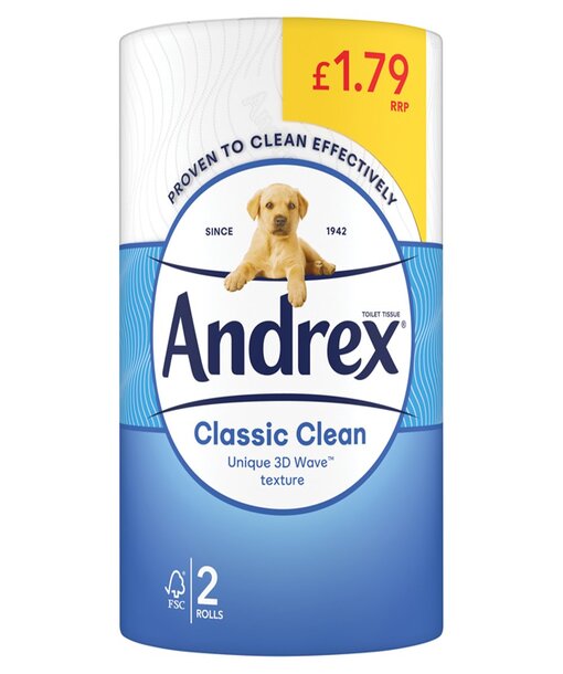 Andrex Classic Clean Toilet Tissue, 2 Rolls – Kasa Beeston