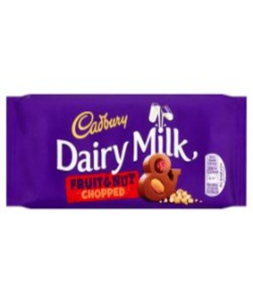 Cadbury Dairy Milk Fruit and Nut Chopped Chocolate Bar 95g – Kasa Beeston